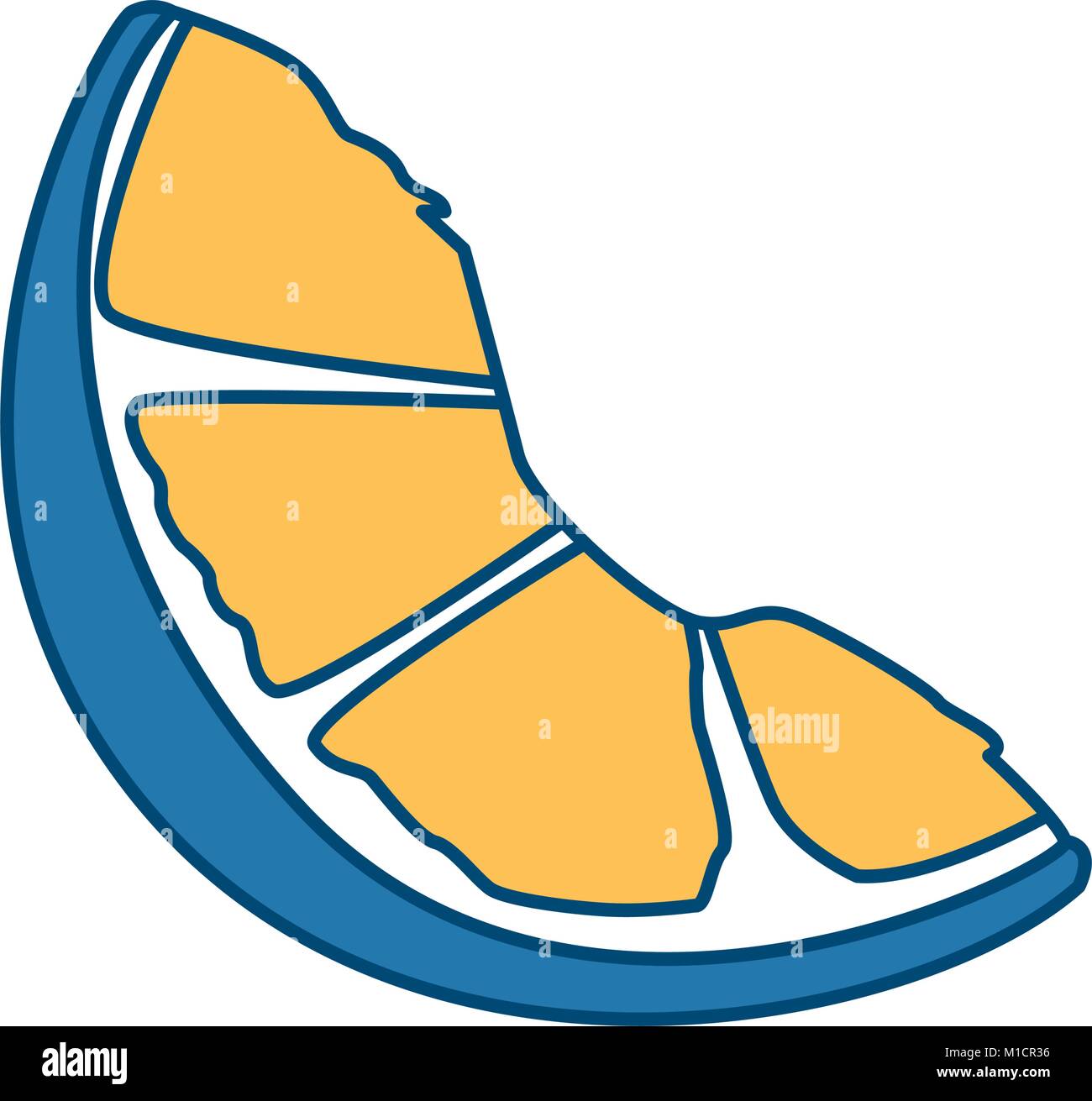 Sliced citrus on blue Stock Vector Images - Alamy