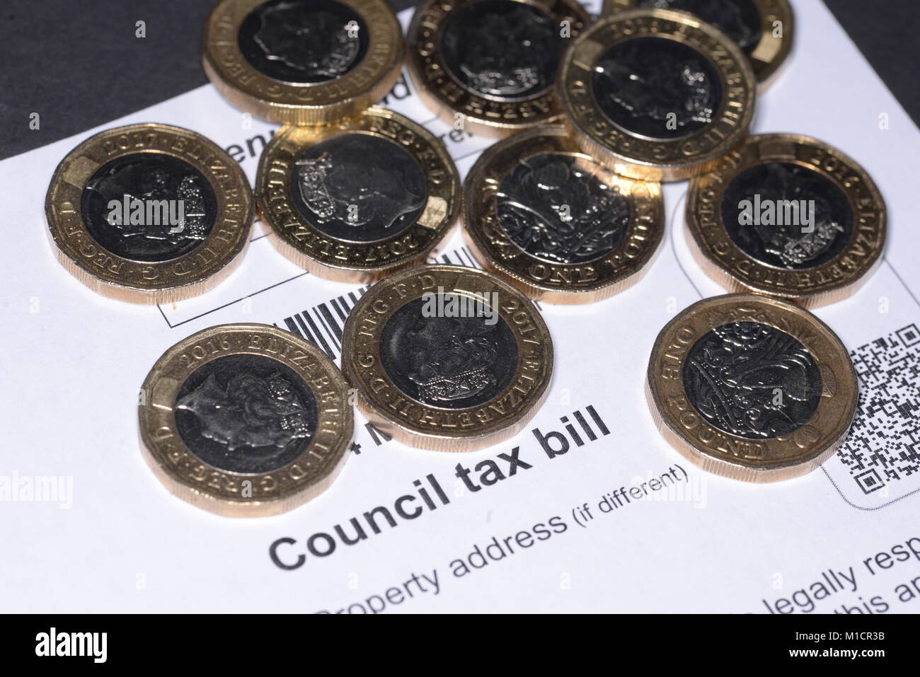 Council Tax Bill and cash Stock Photo - Alamy