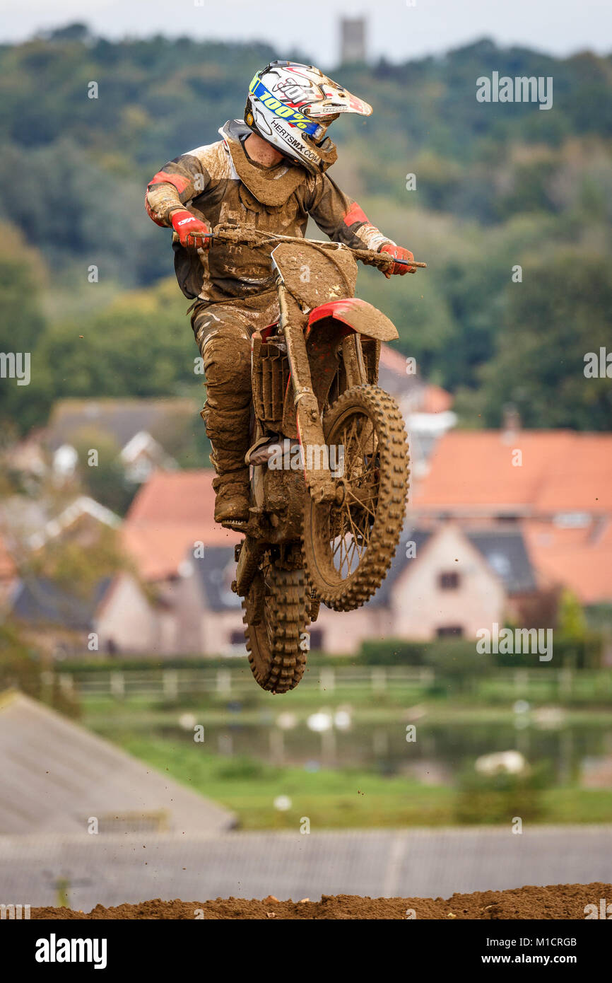 Shaun Southgate on the Herts MX / FTR Suspension Honda 450 at the NGR ...
