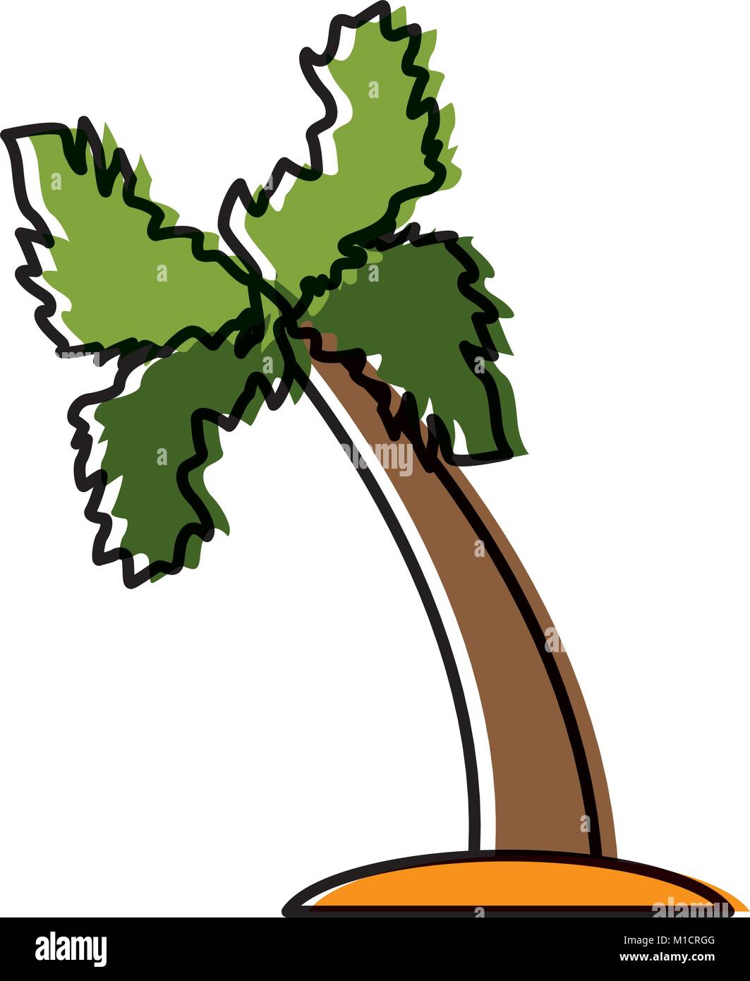 Palm tree isolated Stock Vector Image & Art - Alamy