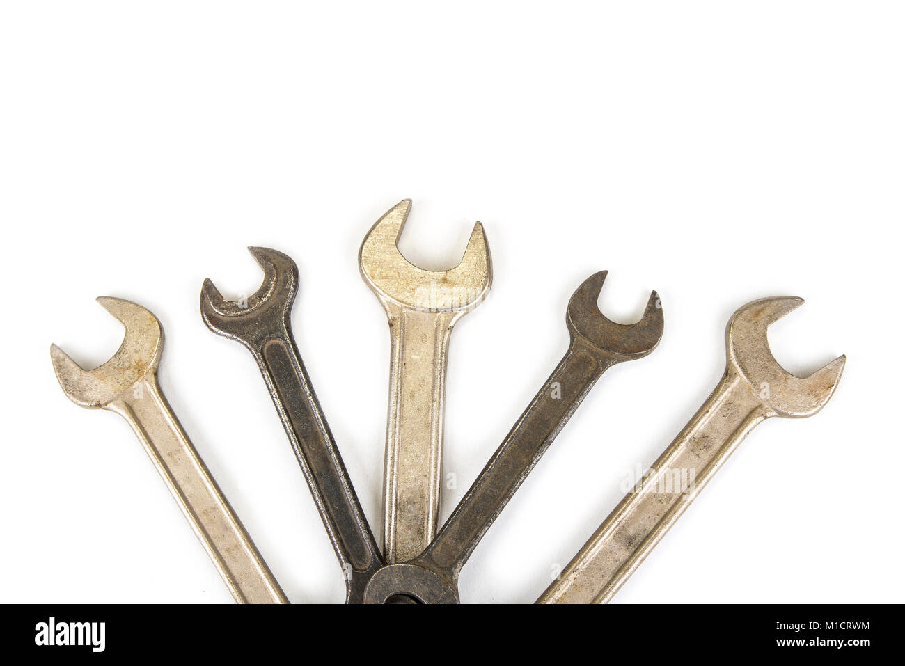 Set of wrenches on the white background Stock Photo - Alamy