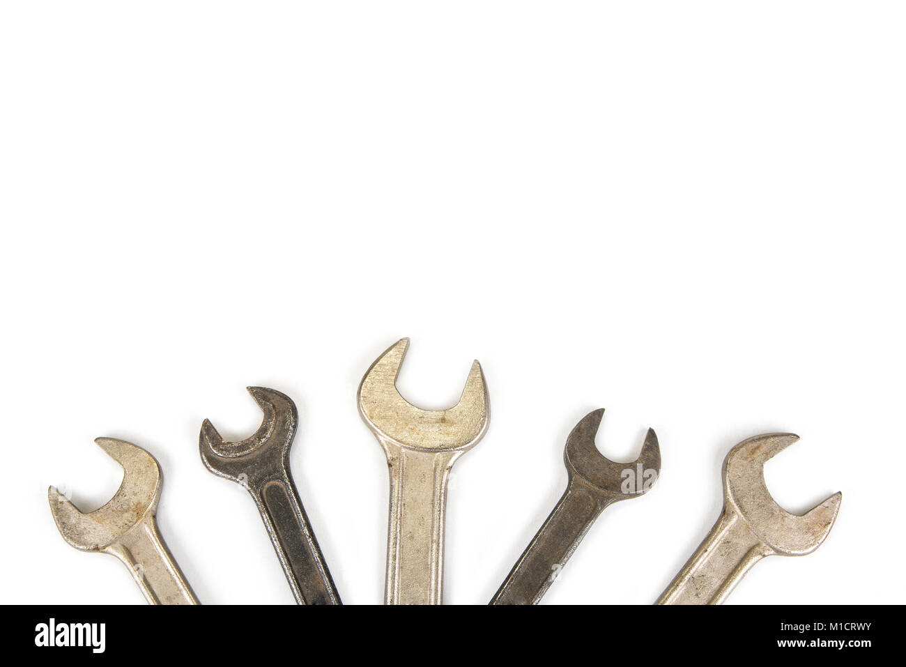 Set of wrenches on the white background Stock Photo - Alamy