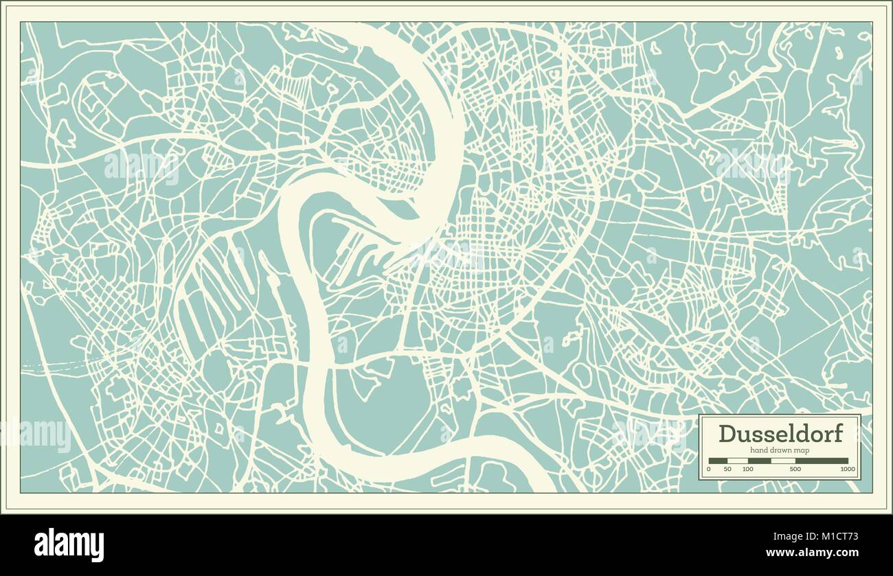 Dusseldorf city map hi-res stock photography and images - Alamy