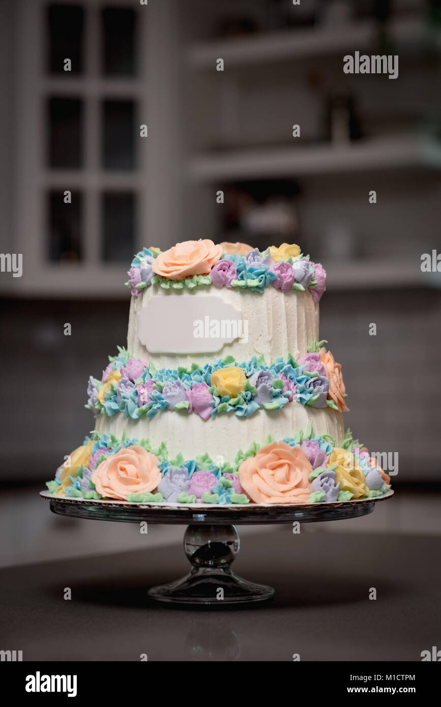 Decorated cake in bakery Stock Photo - Alamy