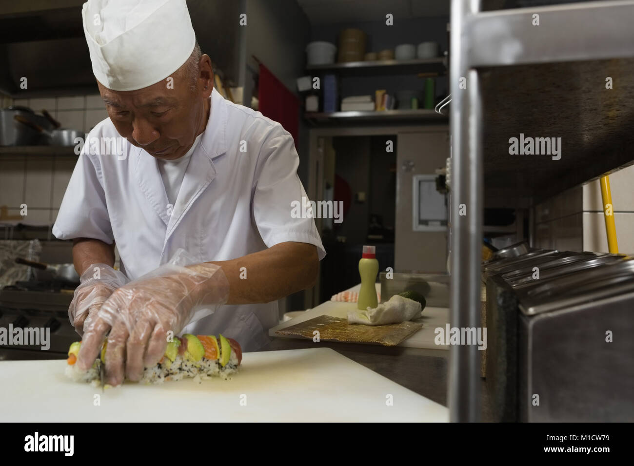 Professional sushi chef preparing hi-res stock photography and images ...