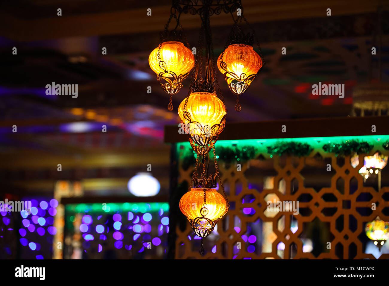 Islamic background arabic pattern and traditional lamp hi-res stock ...