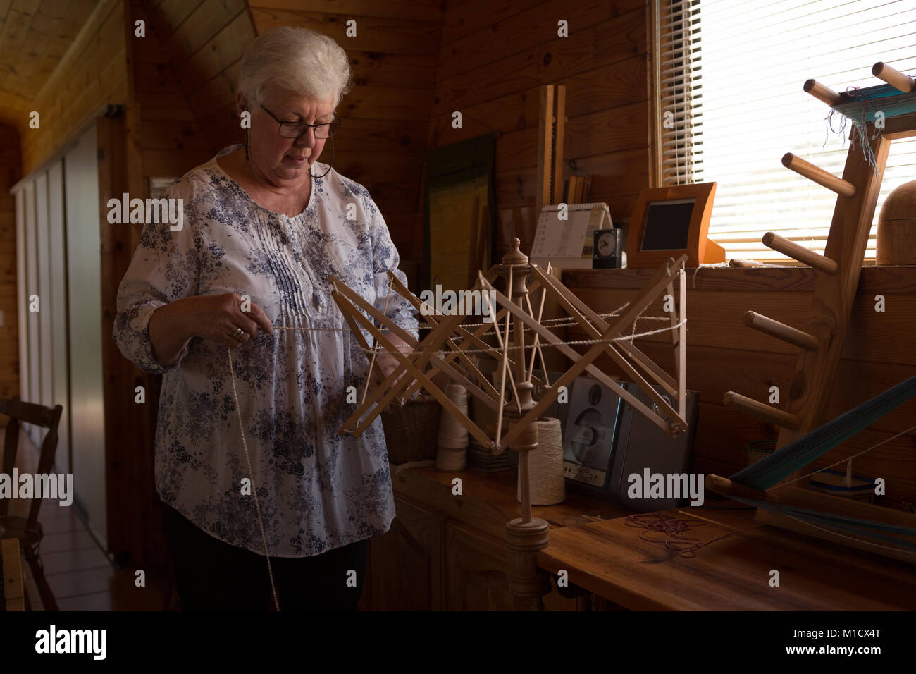 Weaving loom hi-res stock photography and images - Alamy