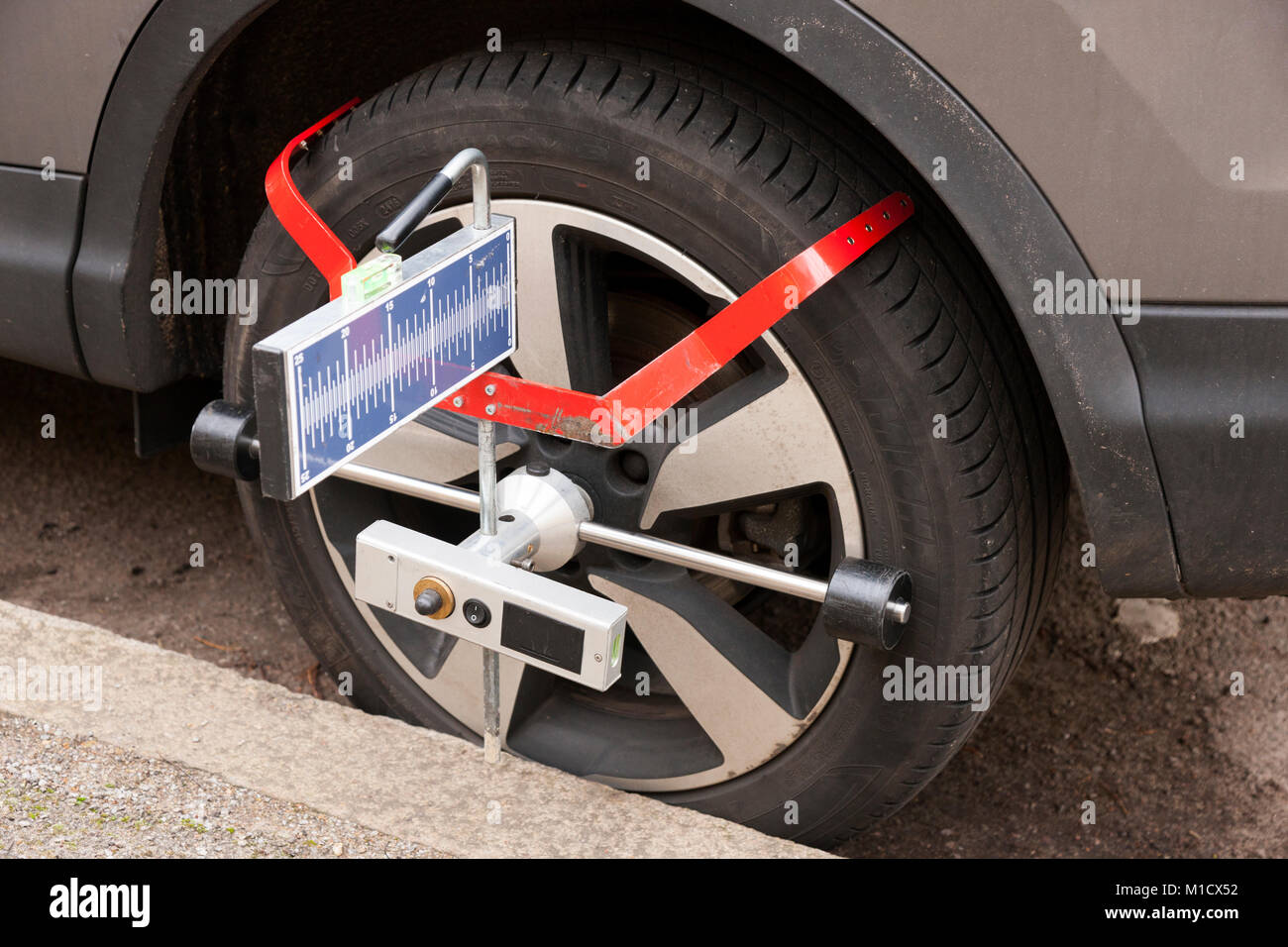 Nissan car having its ADAS camera recalibrated due to a replacement ...