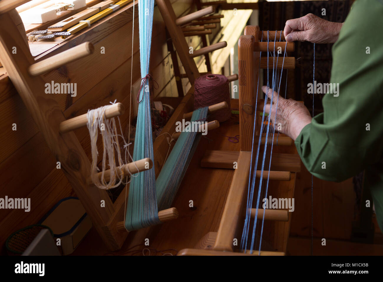 Close up woman weaving hi-res stock photography and images - Alamy