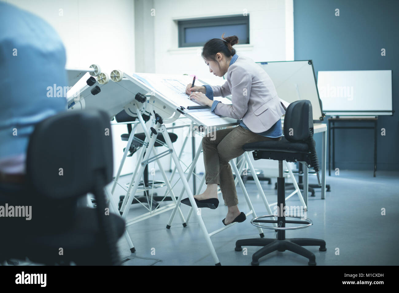Woman Drafting Table High Resolution Stock Photography and Images - Alamy