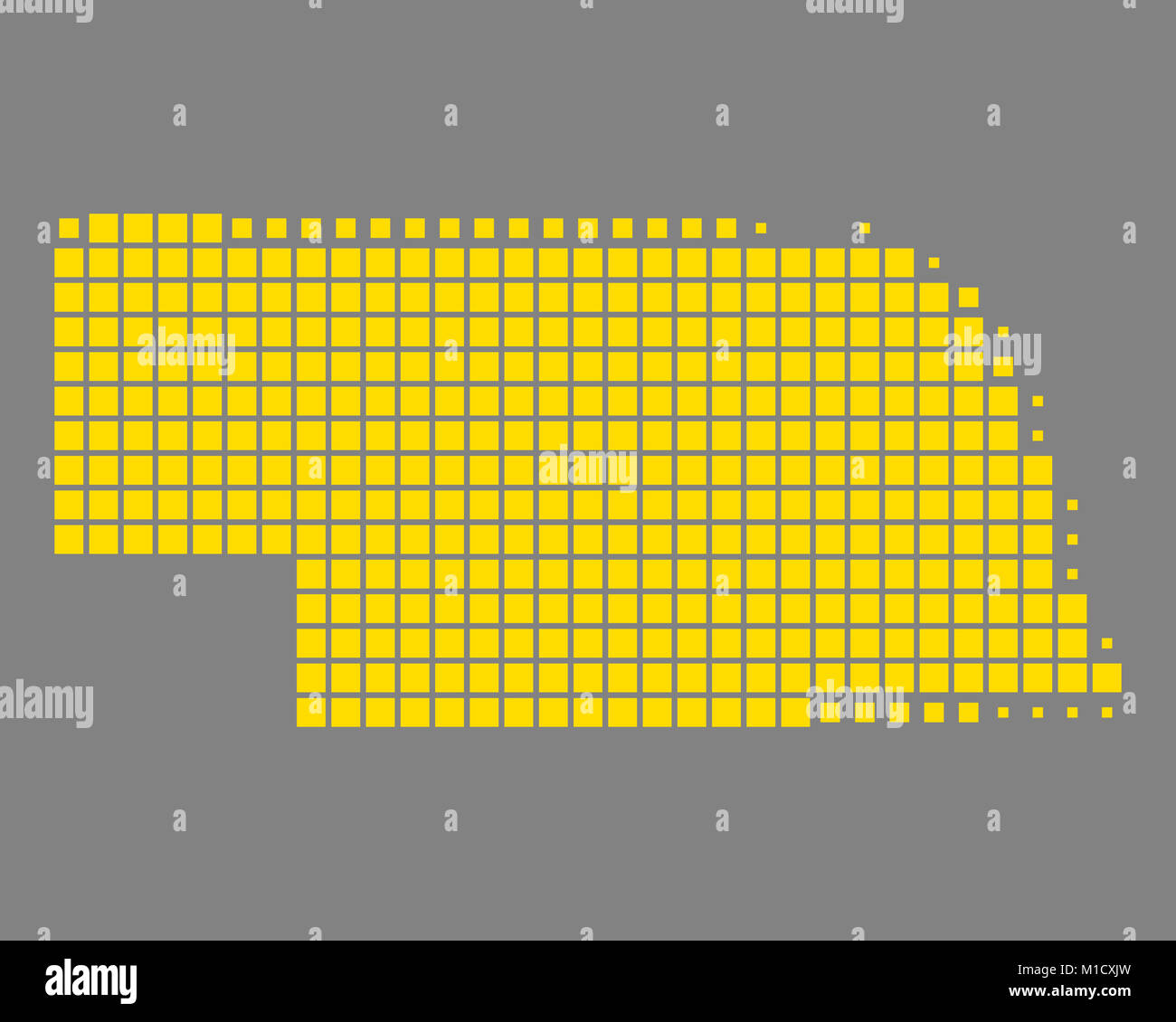 Map of Nebraska Stock Photo - Alamy