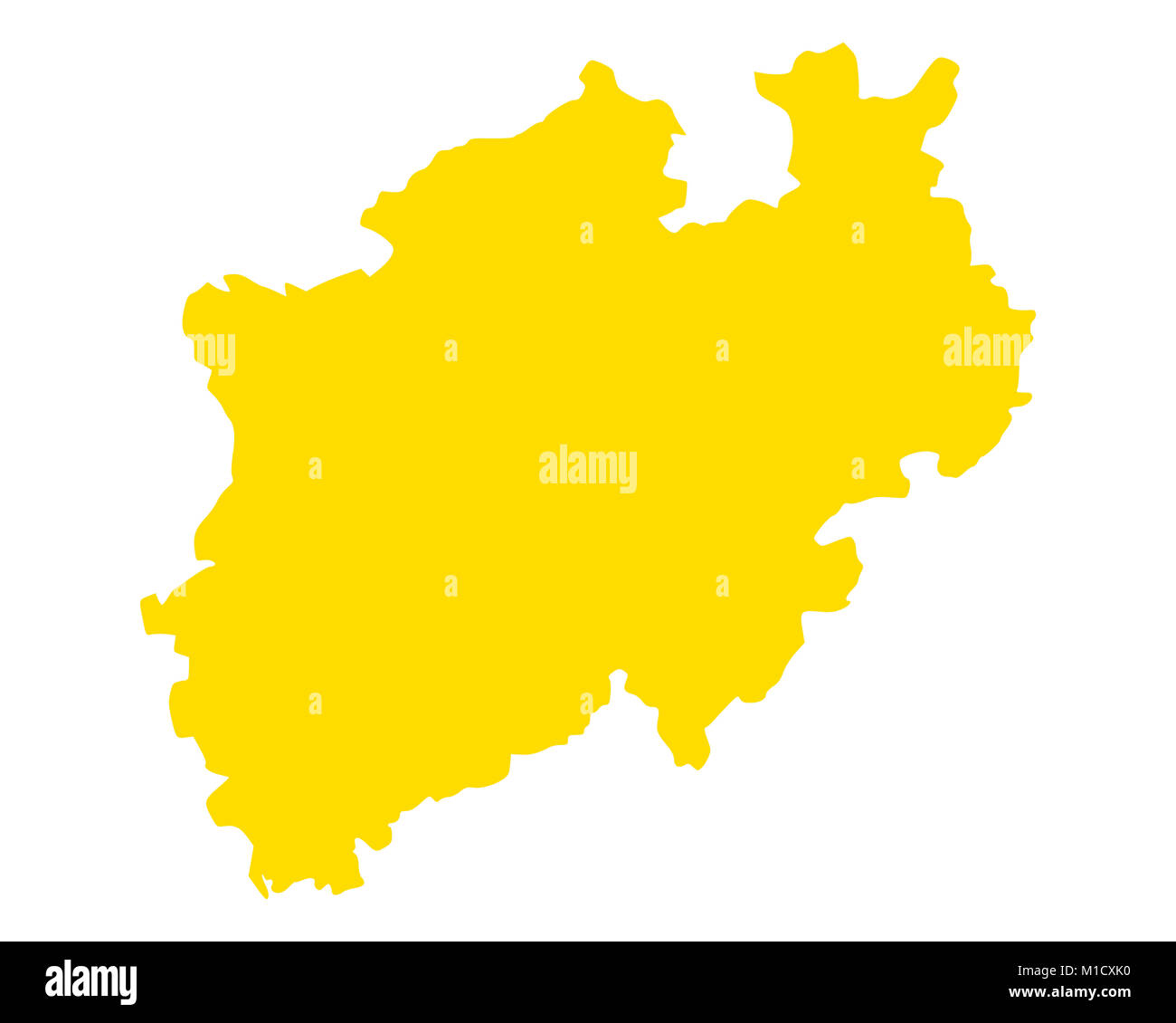 Map of North Rhine-Westphalia Stock Photo - Alamy