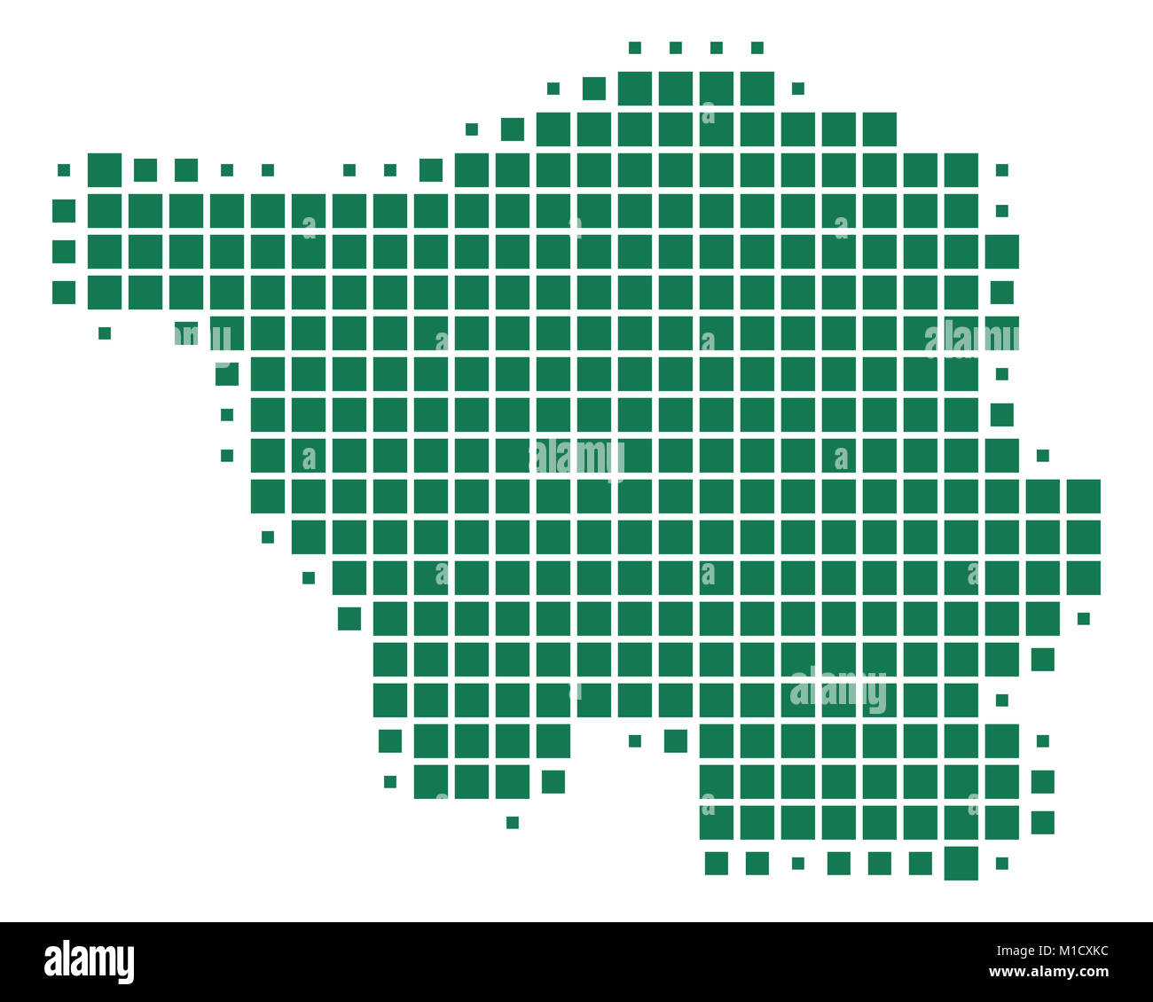 Map of Saarland Stock Photo - Alamy
