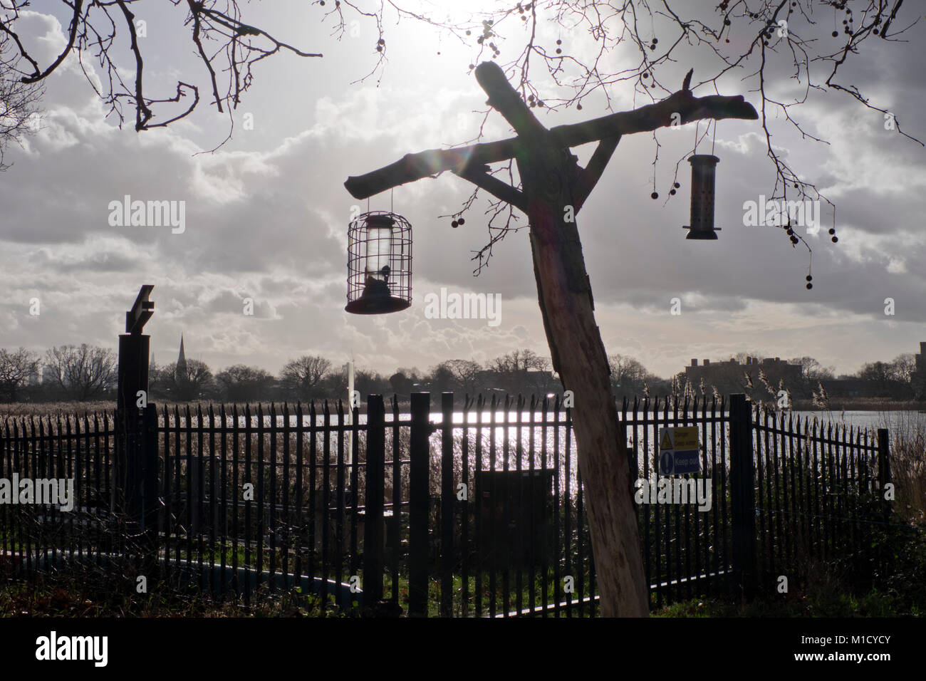 Bird watching cabin at Woodberry Wetlands nature reserve in Hackney ...