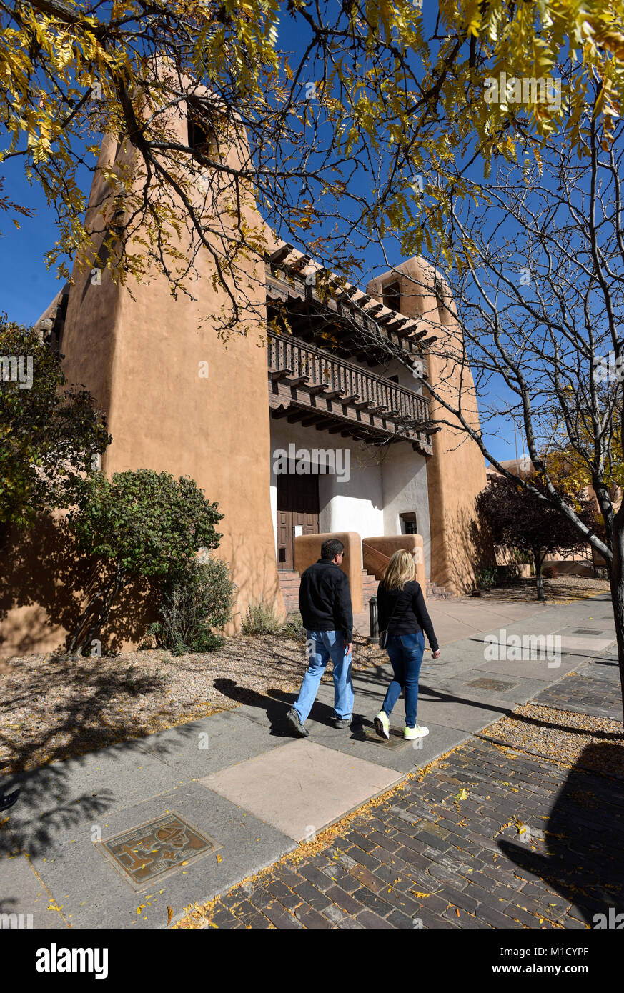 Downtown Architecture in Old Santa Fe, New Mexico, United States Stock ...