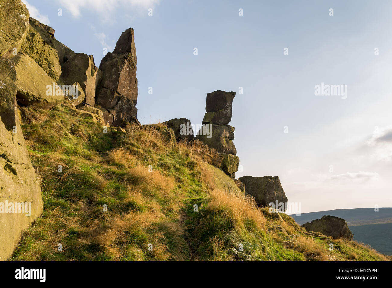 The Wainstones near Clay Bank and Stokesley in the North York Moors ...