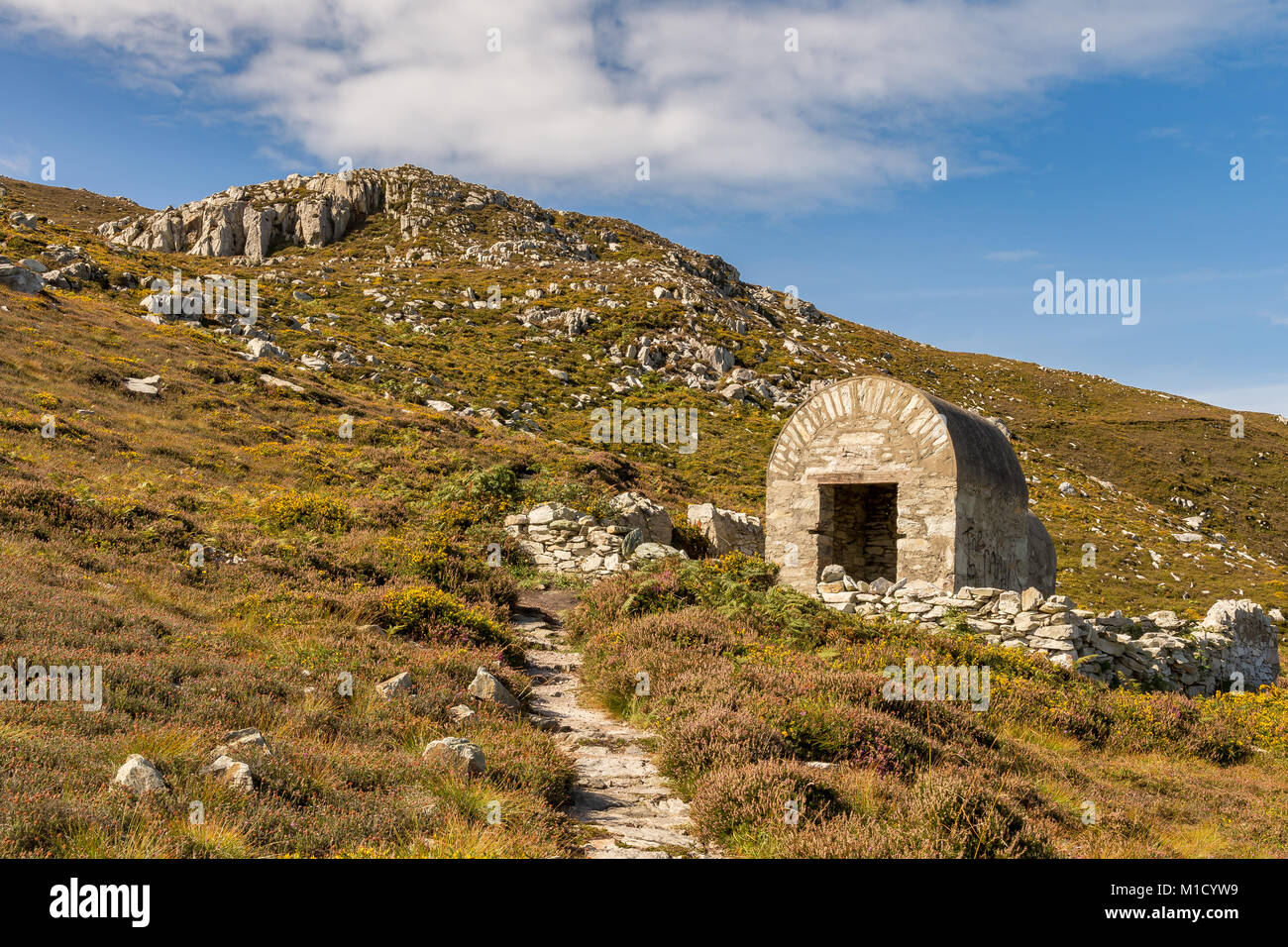Stone hut between Holyhead Breakwater Country Park and North Stack ...
