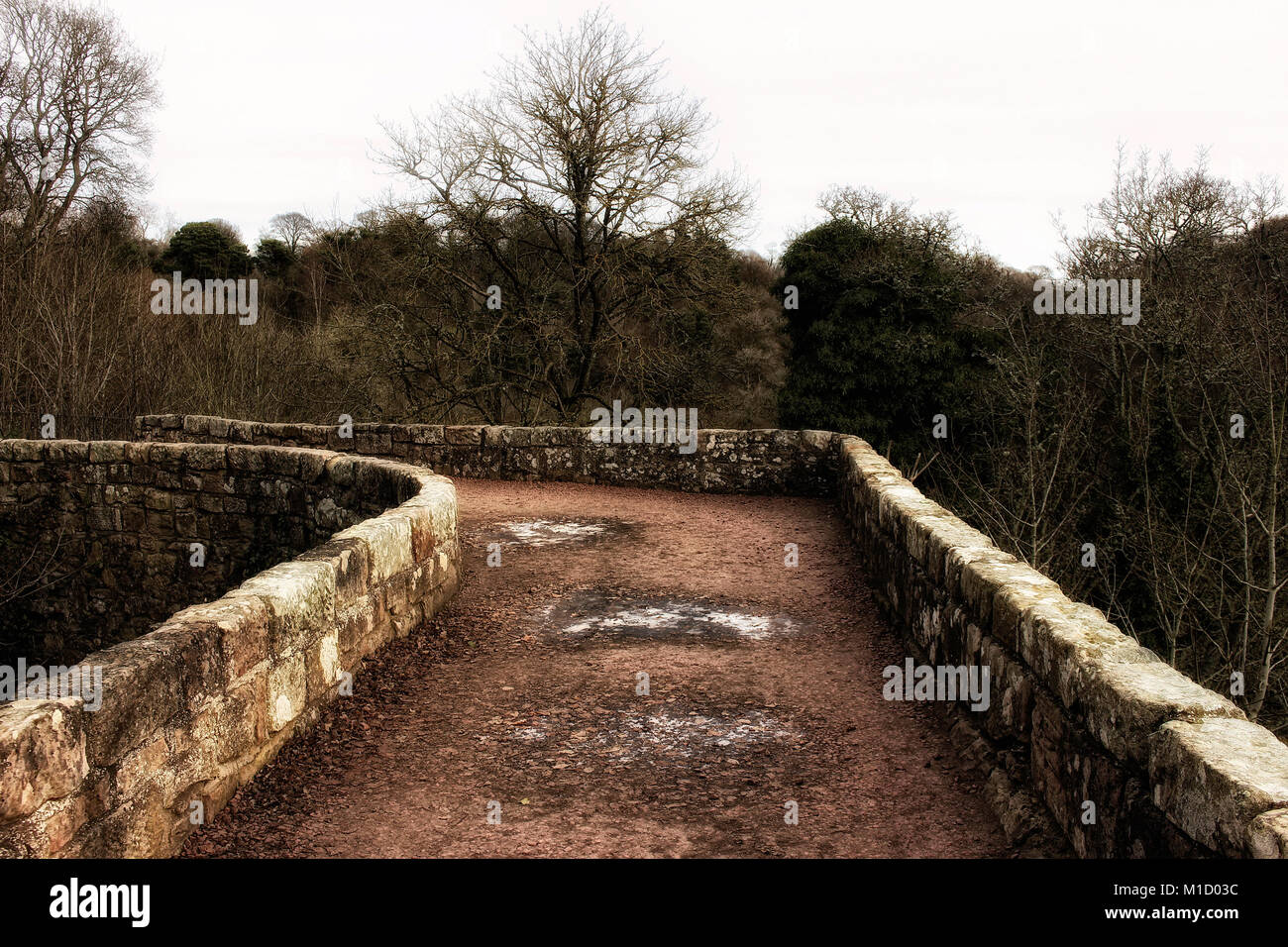 An old stone bridge in the Scottish countryside near Roslin Stock Photo ...