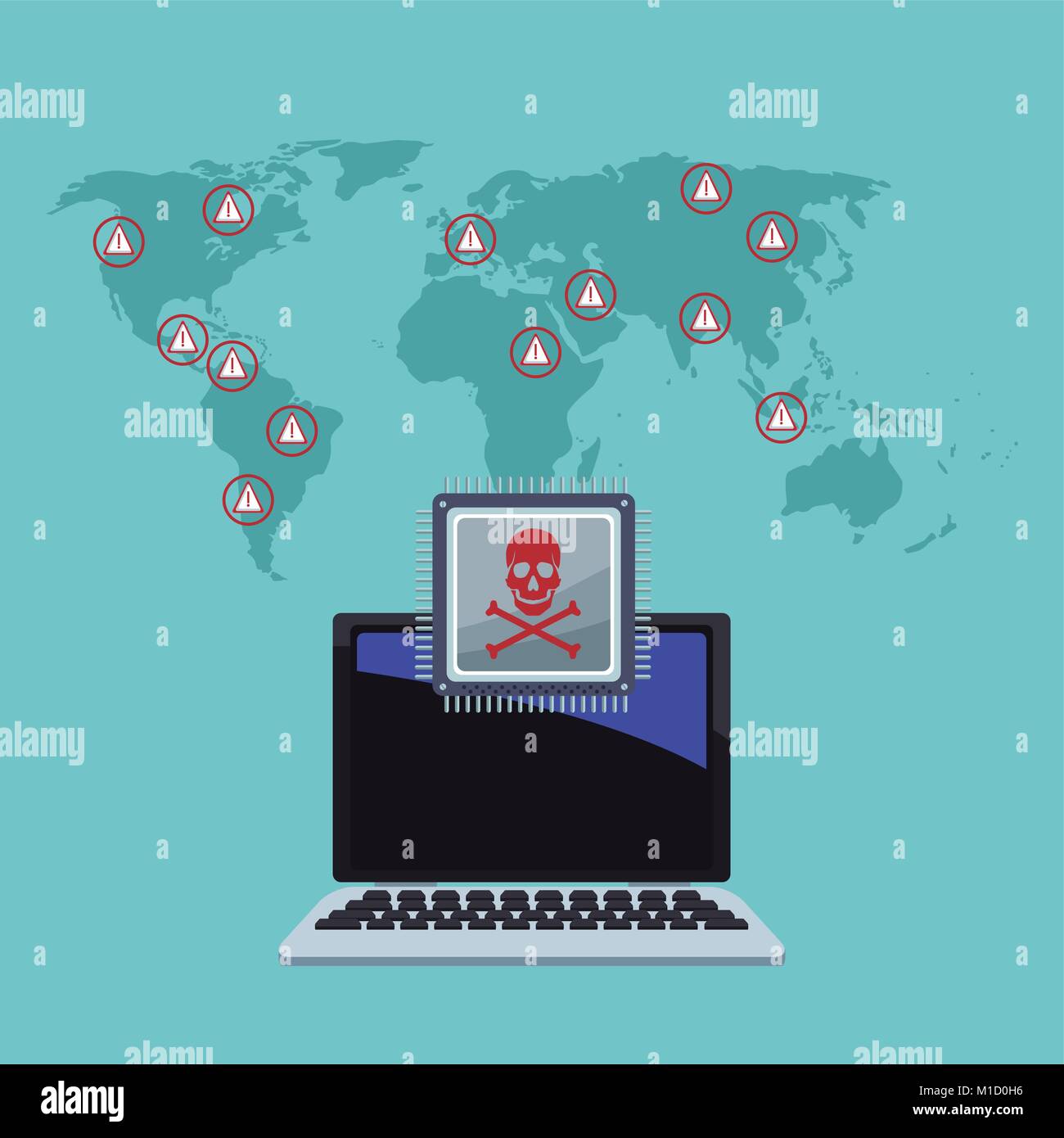 Security icons digital world map hi-res stock photography and images ...
