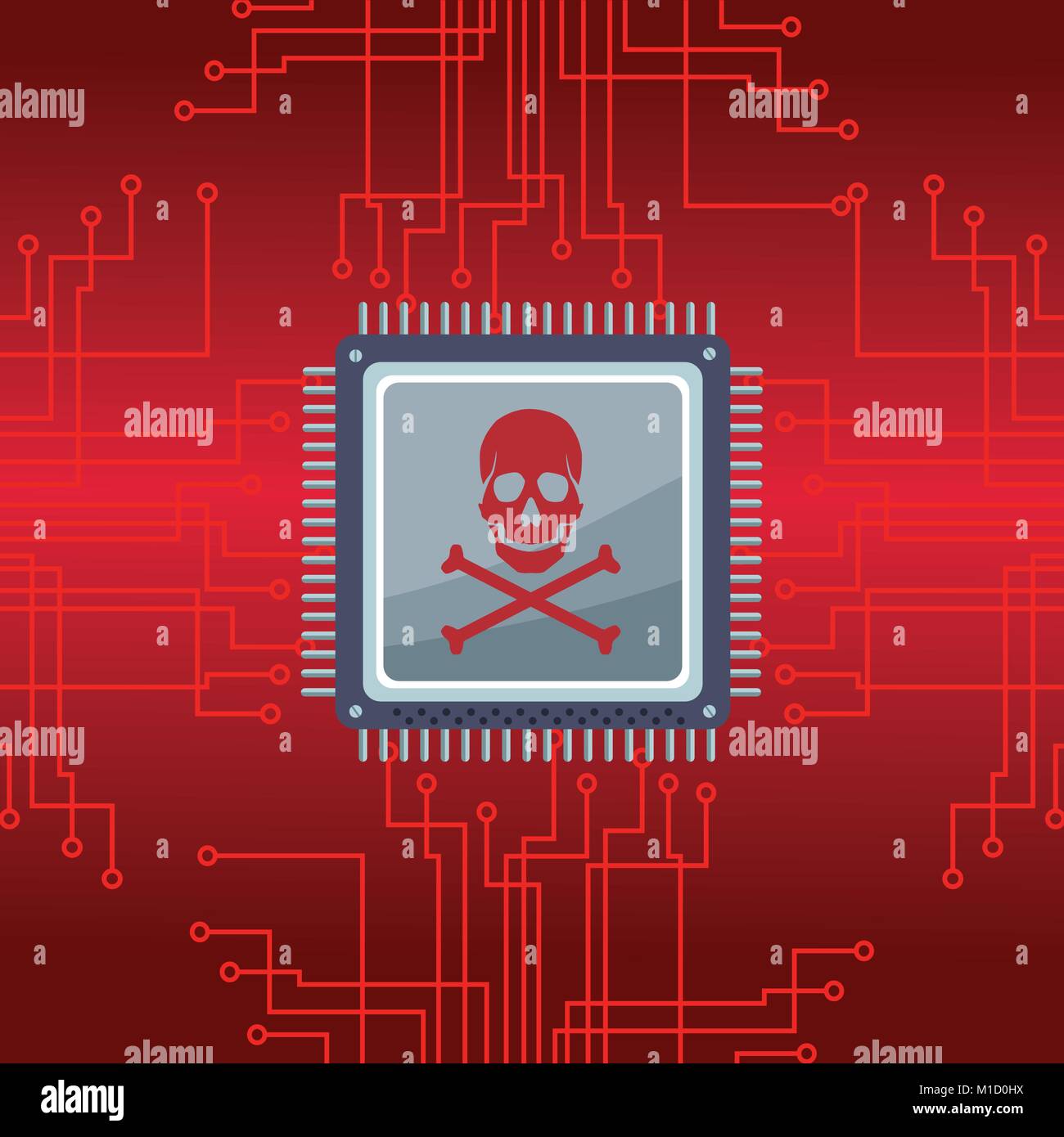 Modern circuit board red Stock Vector Images - Alamy