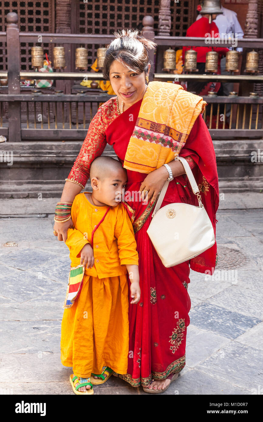 Young Hindu Boys in ceremony in Patan Kathmandu, Nepal,Asia Stock Photo ...