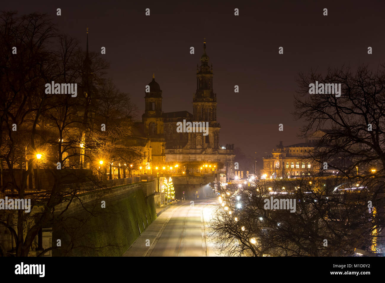 dresden germany at night Stock Photo - Alamy