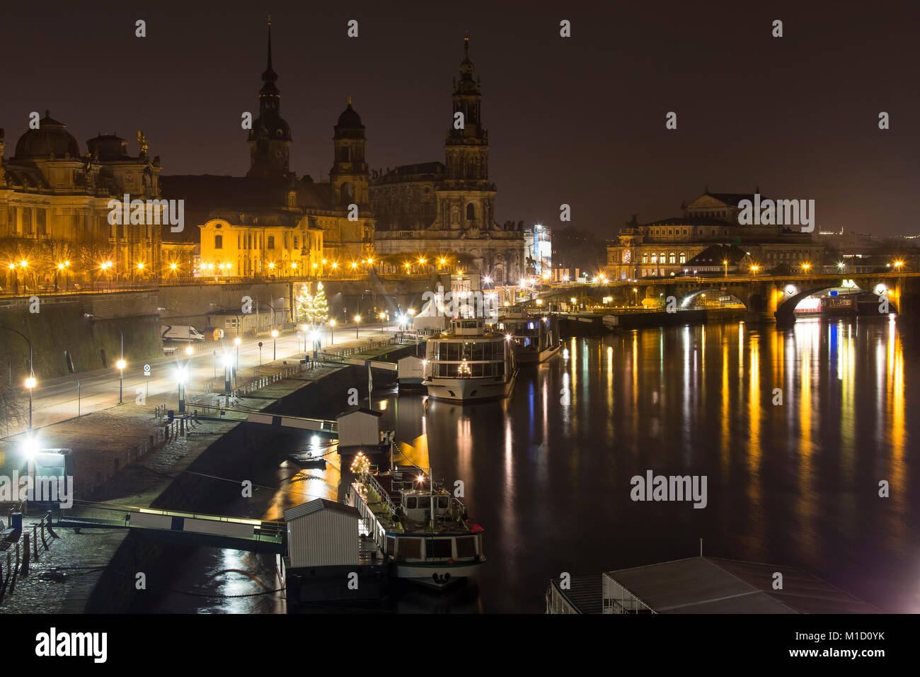 dresden germany at night Stock Photo - Alamy
