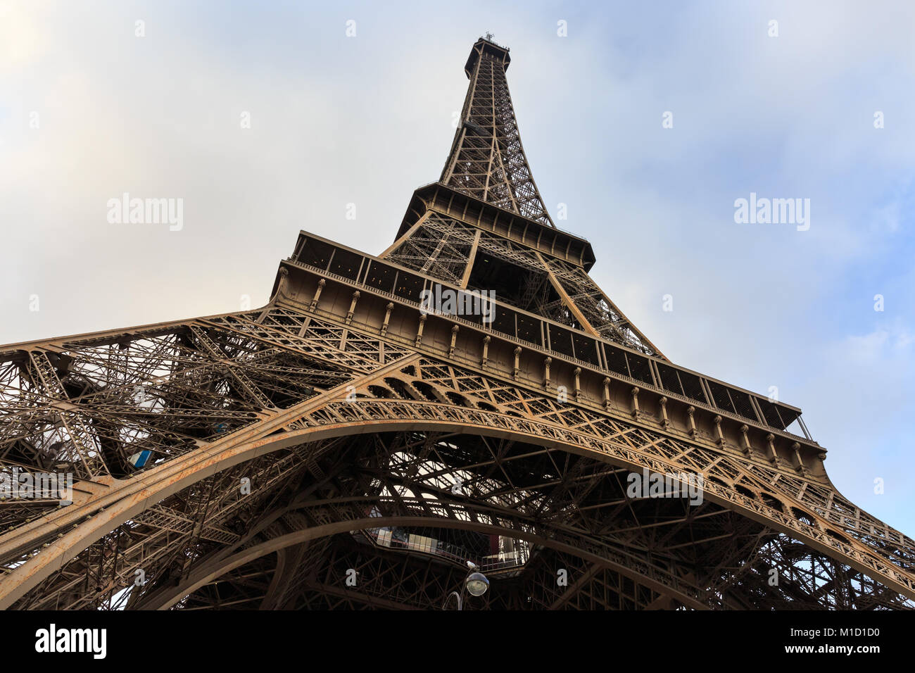 The Eiffel Tower from below, looking up, Paris, France Stock Photo - Alamy