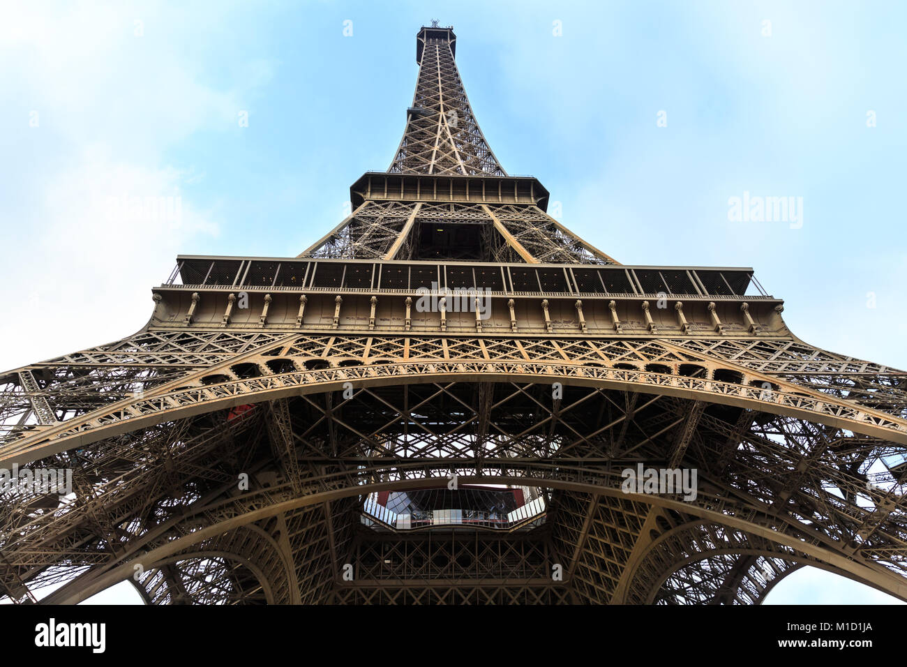 The Eiffel Tower from below, looking up, Paris, France Stock Photo - Alamy
