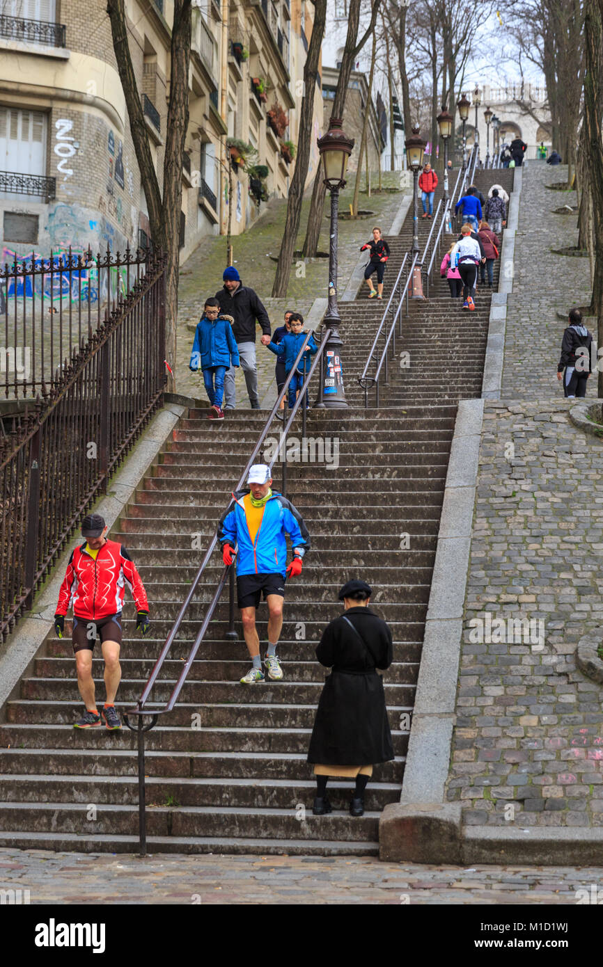 Famous steps montmartre paris france hi-res stock photography and ...
