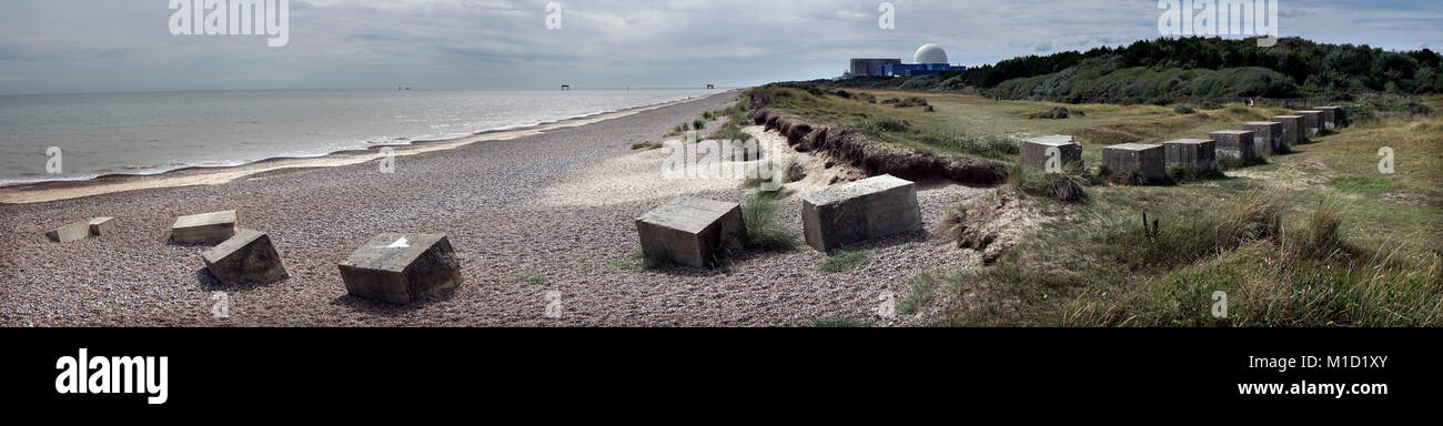 sizewell beach and nuclear power station sizewell suffolk england uk ...