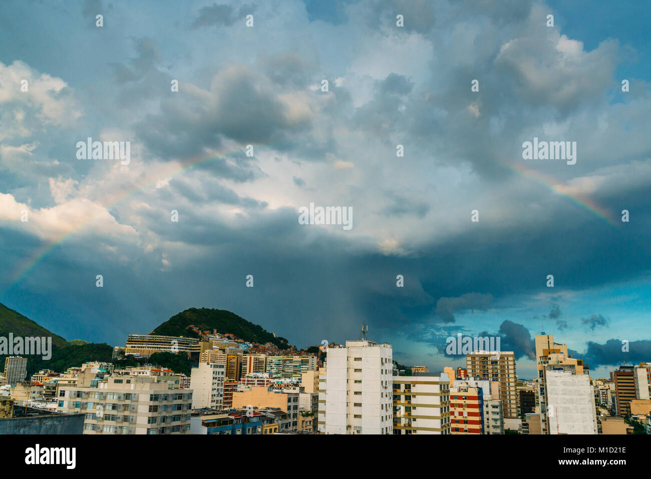 Aerial view of rainbow in Rio de Janeiro, Brazil Stock Photo - Alamy