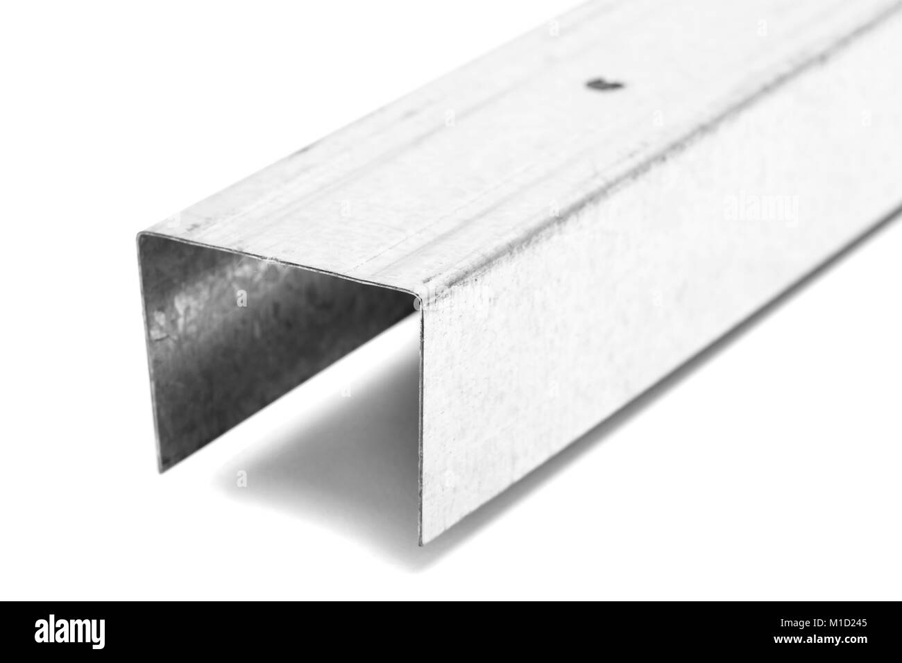 U shaped metal profile for drywall support isolated on white background ...