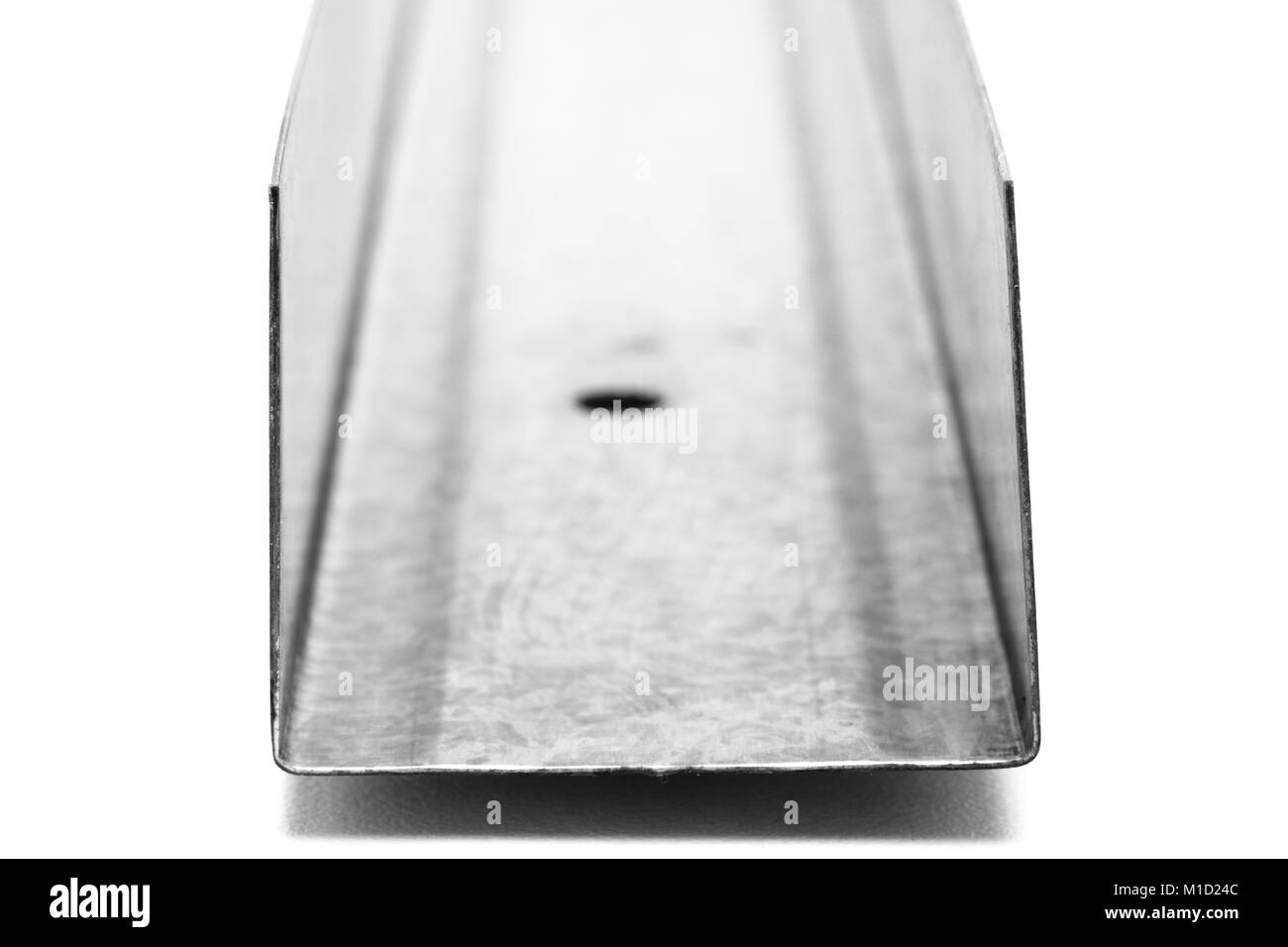 U shaped metal profile for drywall support isolated on white background ...