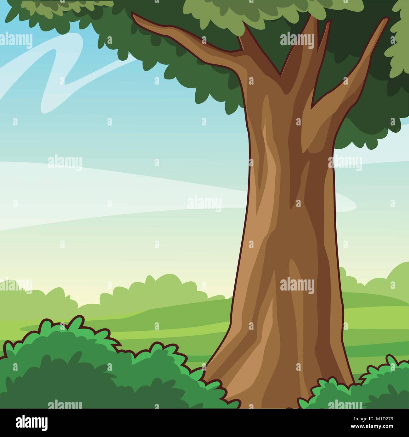 Beautiful forest cartoon Stock Vector Image & Art - Alamy