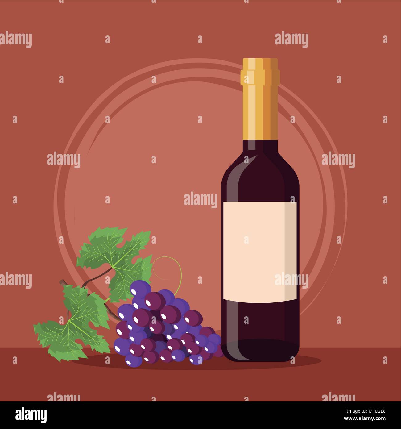 Bottle red wine beautiful Stock Vector Images - Alamy