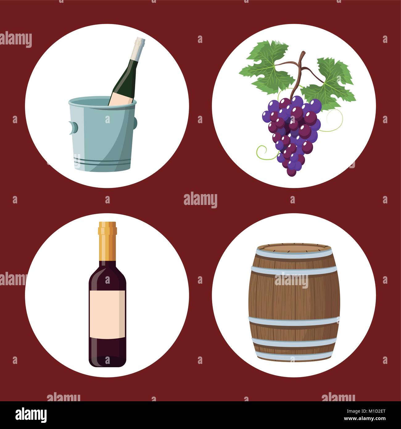 Winery elements and icons Stock Vector Image & Art - Alamy