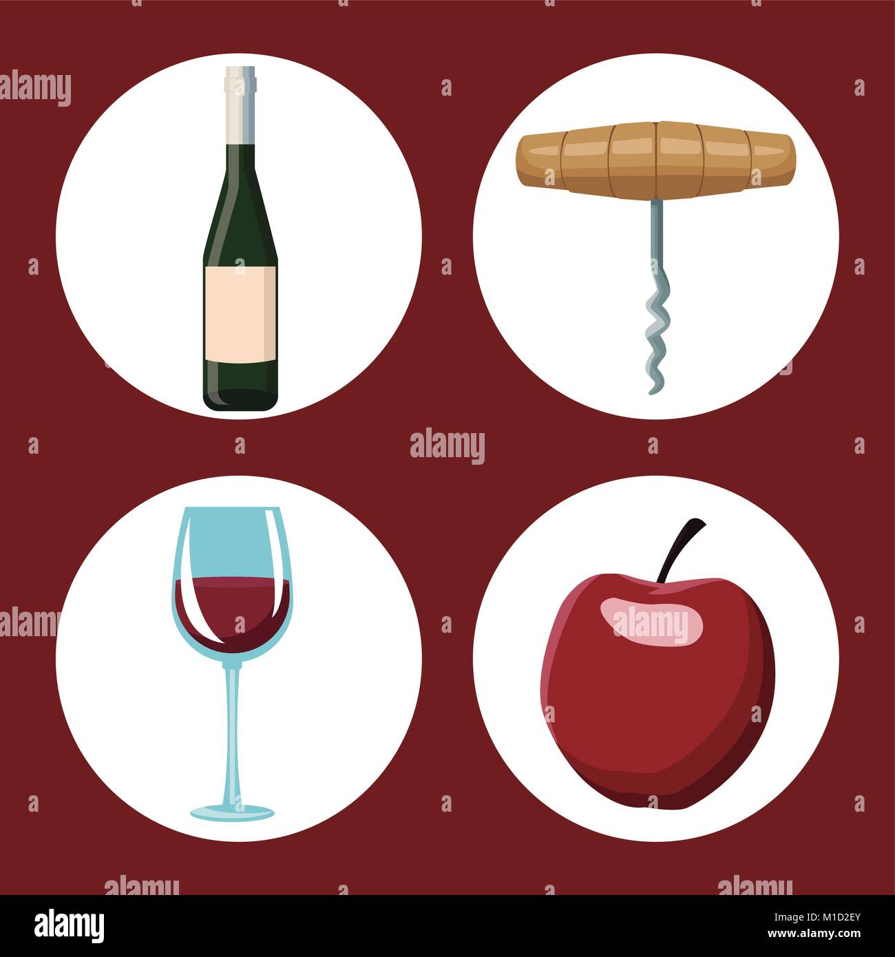 Winery elements and icons Stock Vector Image & Art - Alamy