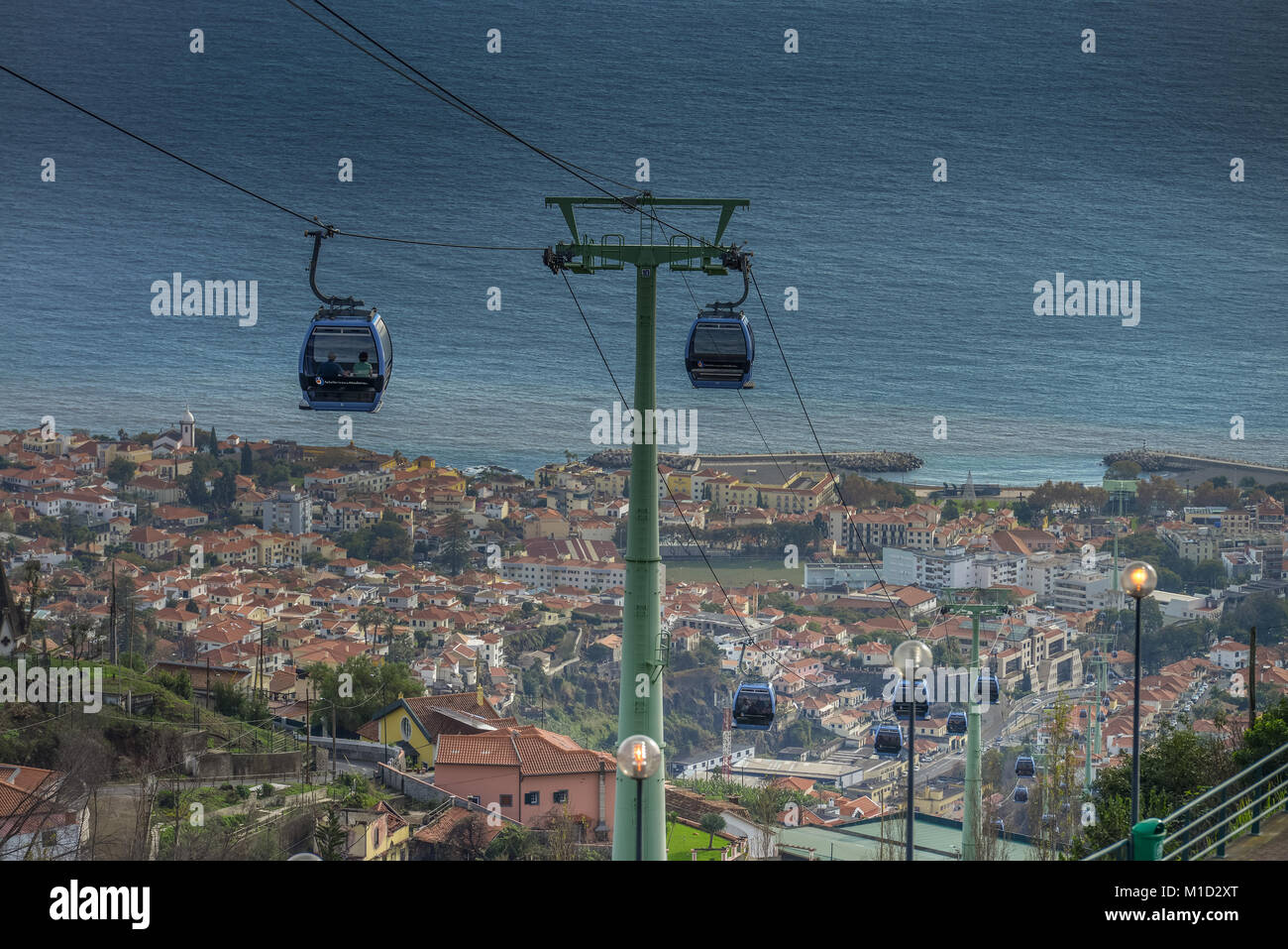 Monte cable car, Funchal, Madeira, Portugal, Monte-Seilbahn Stock Photo ...
