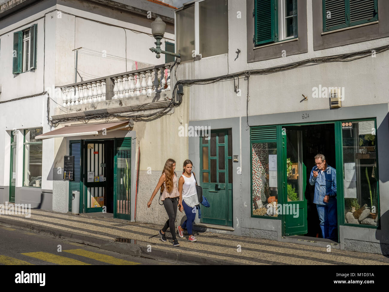Old Town, Center, Funchal, Madeira, Portugal, Altstadt, Zentrum Stock ...