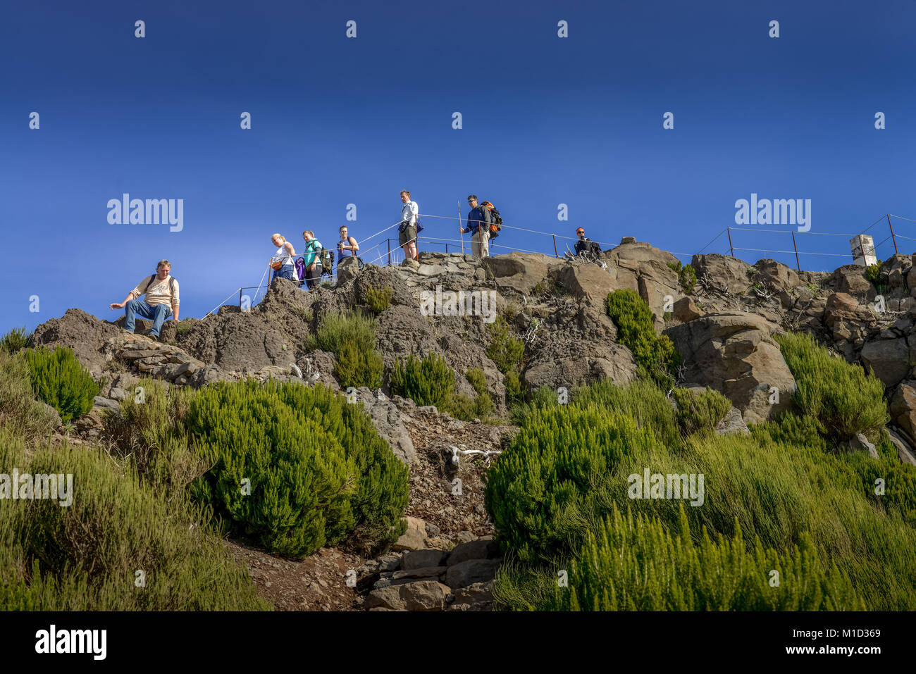 Summit of Pico Ruivo, Central Mountains, Madeira, Portugal, Gipfel des ...
