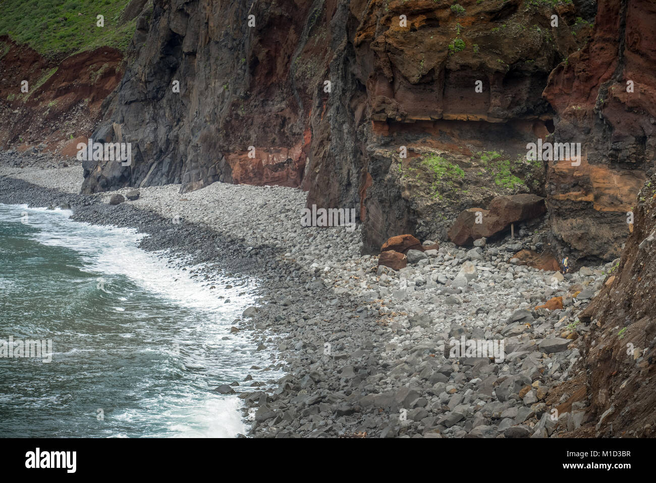 Steep coast, Achadas da Cruz, Madeira, Portugal, Steilkueste Stock ...