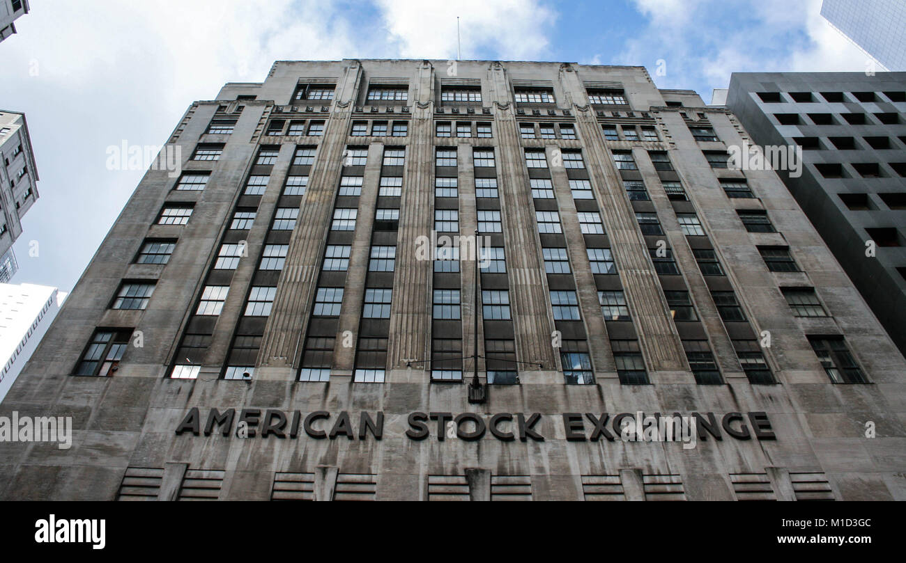 American Stock Exchange, New York City Stock Photo - Alamy