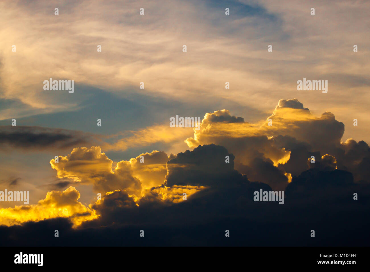 twilight colorful sky with sunlight shine behind background Stock Photo ...