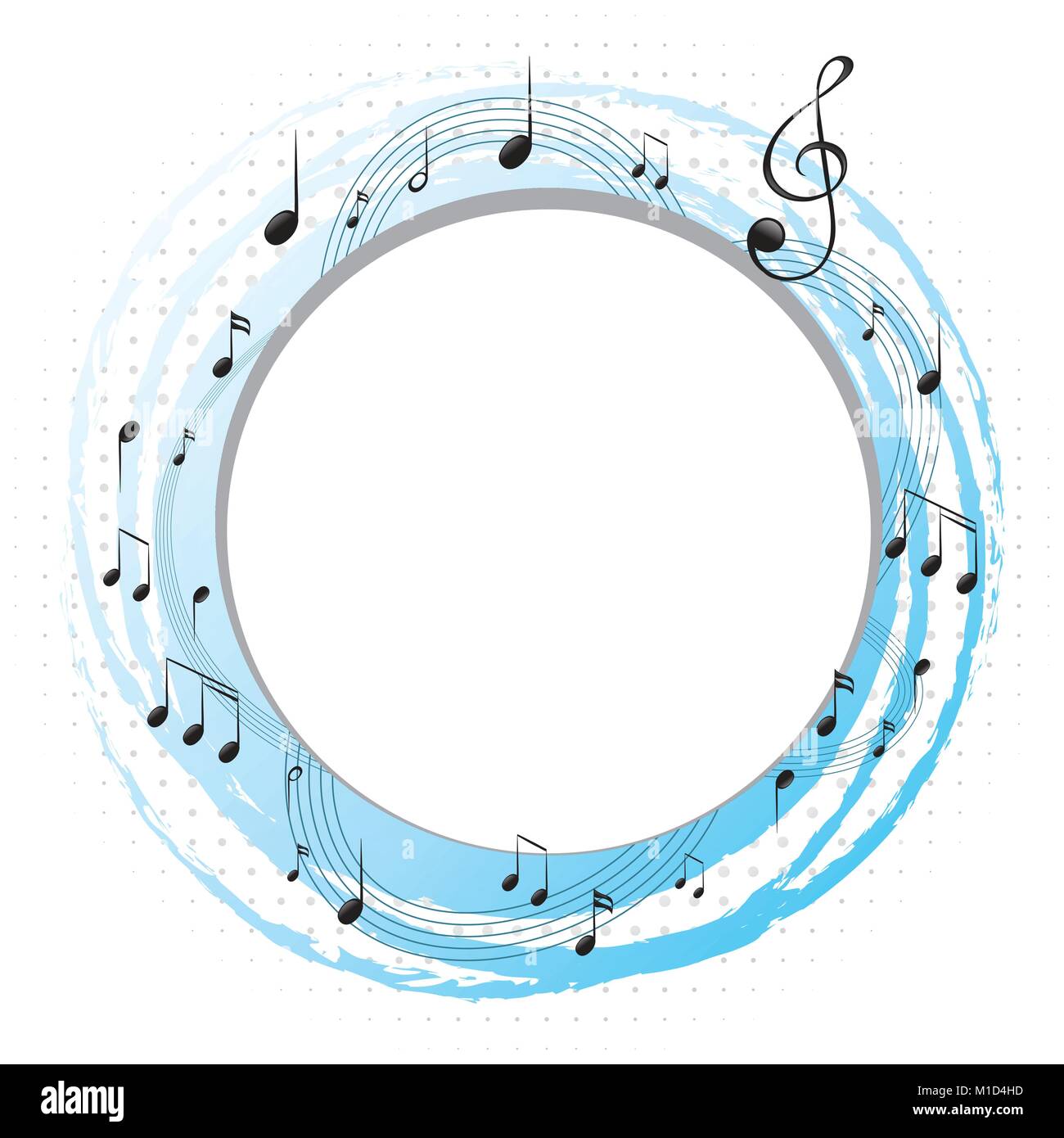 Blue Music Note Border