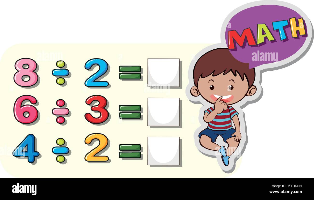 Number division Stock Vector Images - Alamy