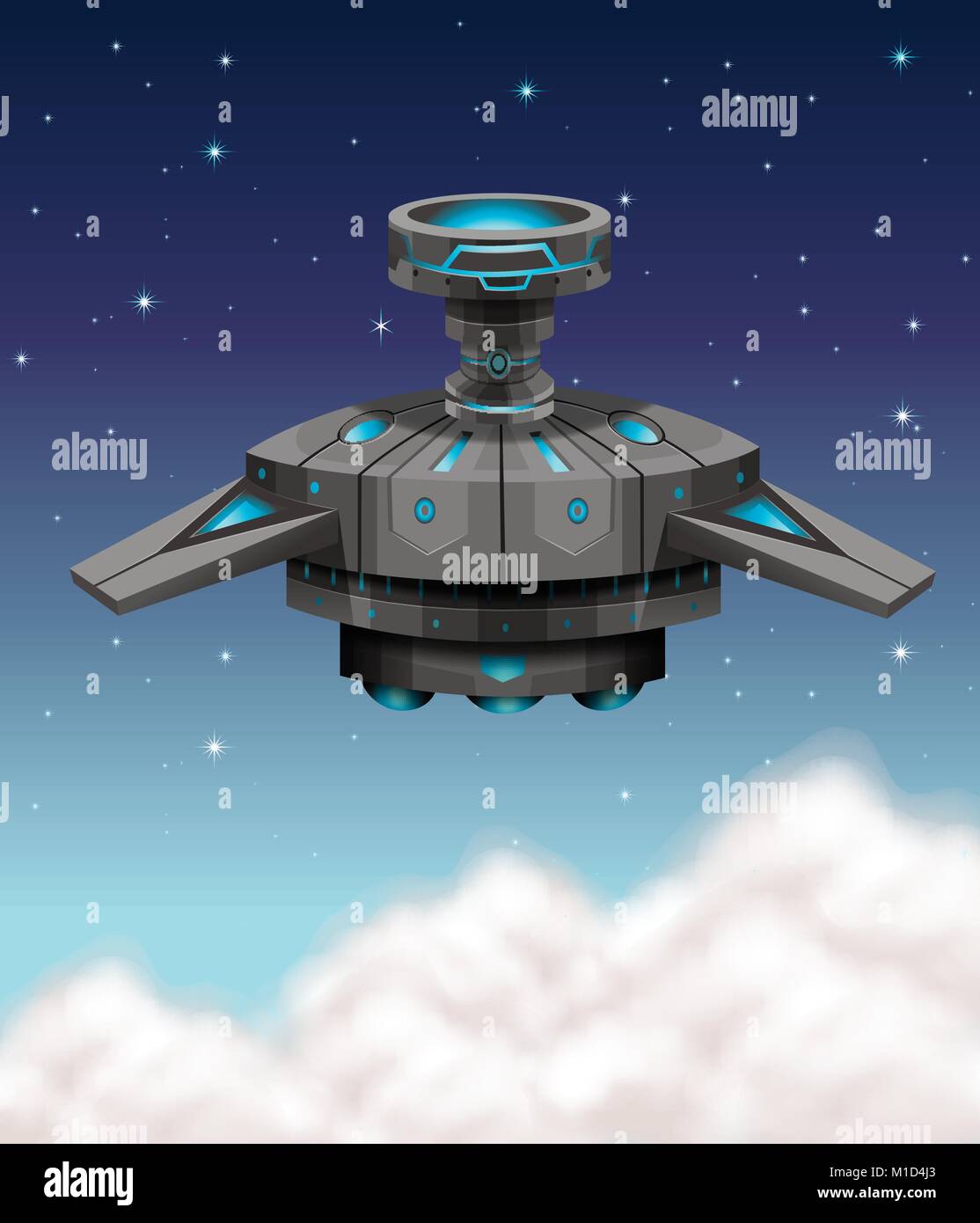 Spaceship flying clipart hi-res stock photography and images - Alamy