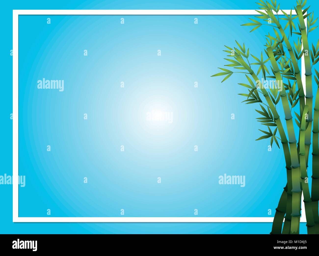 Border template with bamboo trees illustration Stock Vector Image & Art ...