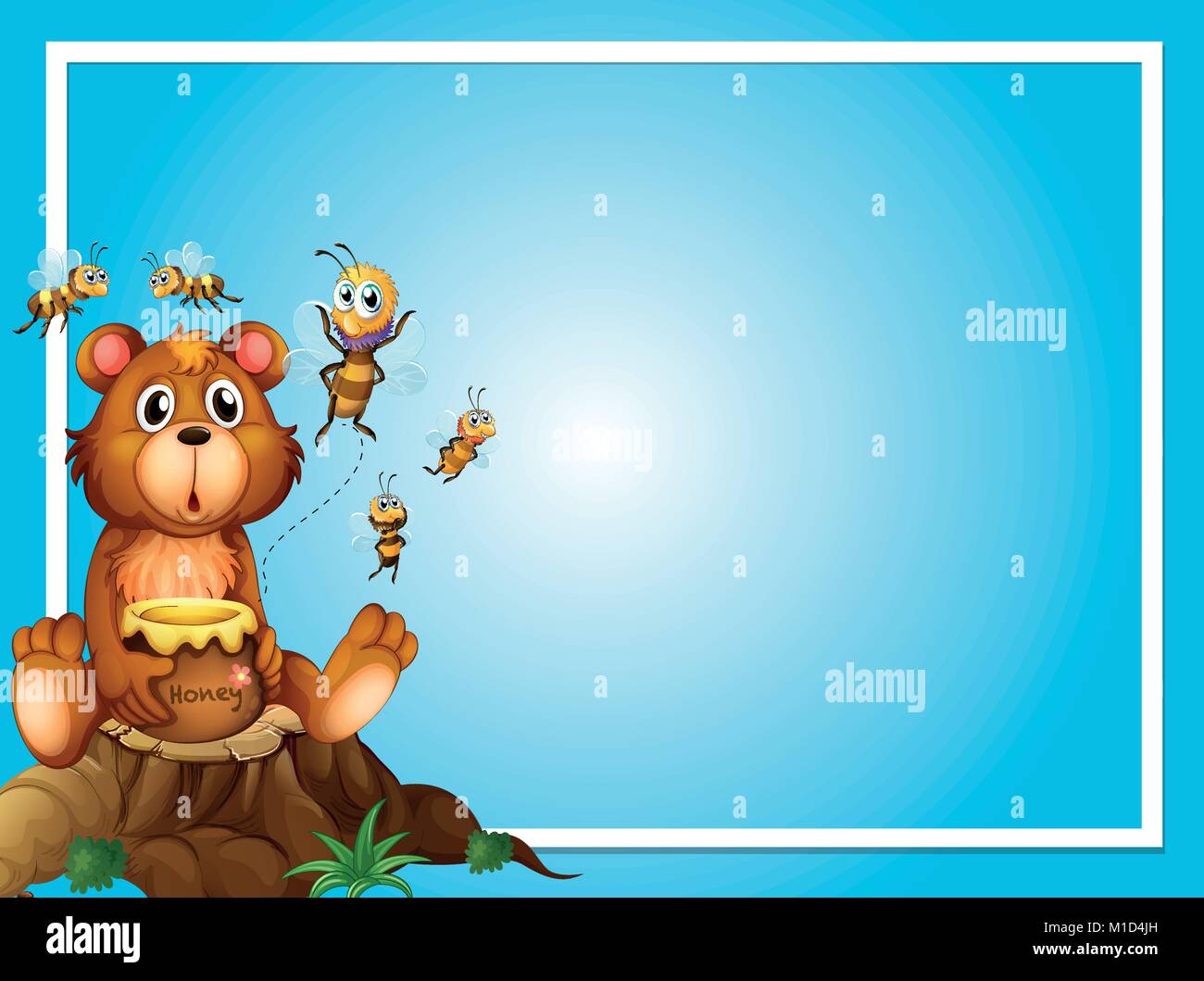 Border bee Stock Vector Images - Alamy