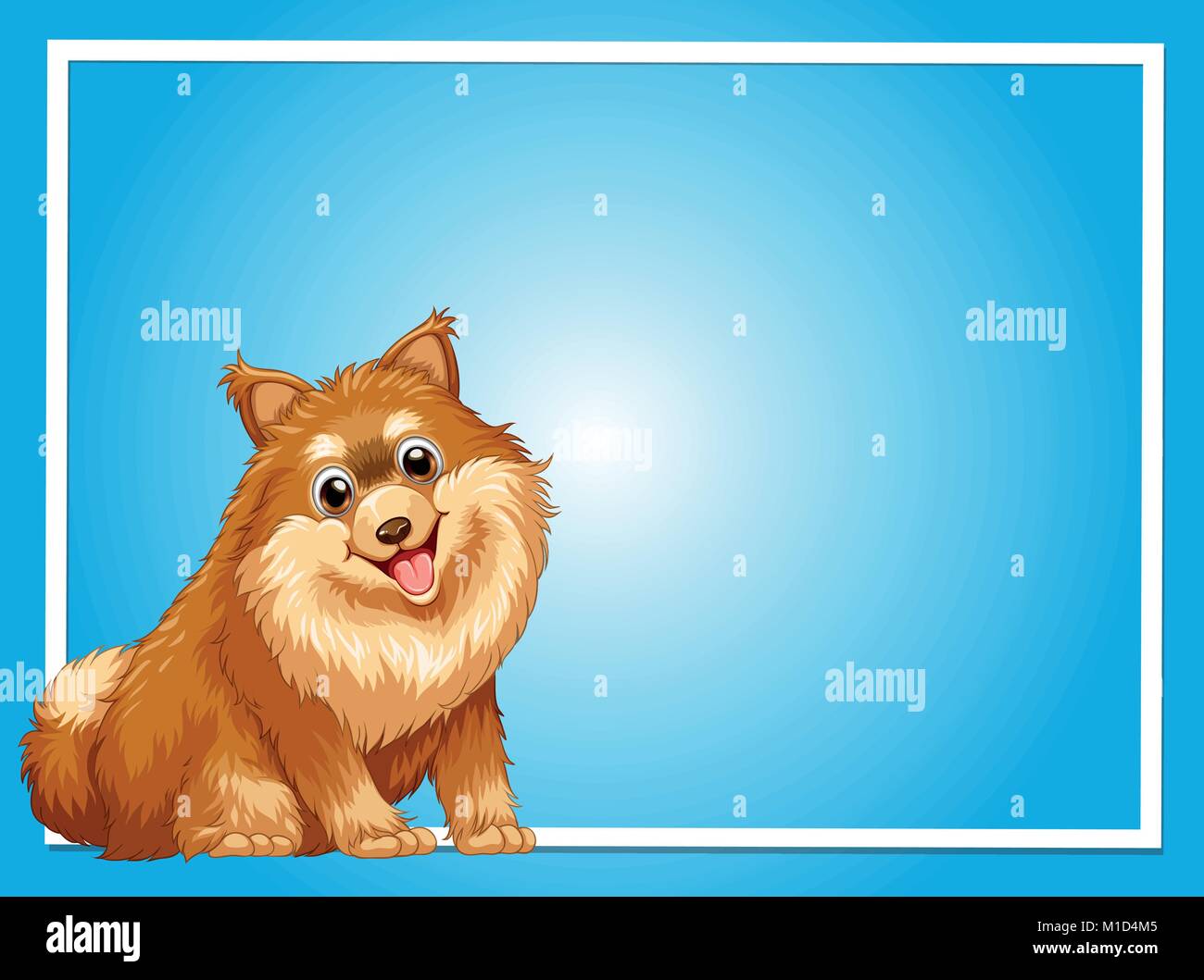 Border template with cute dog illustration Stock Vector Image & Art - Alamy